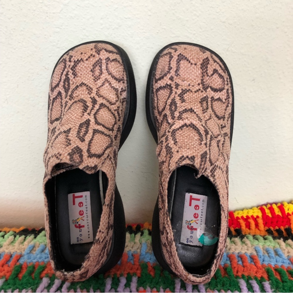 Y2k “On Your Feet” Chunky Faux Snake-Print Loafers Ma… - Gem